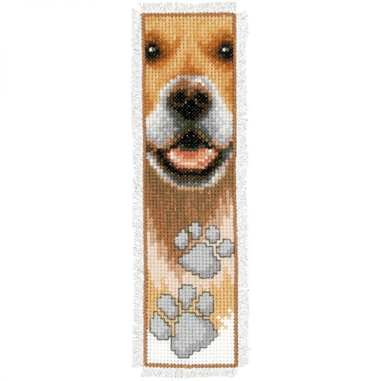 Vervaco Cross Stitch Bookmark Kit Dog - Craftmar